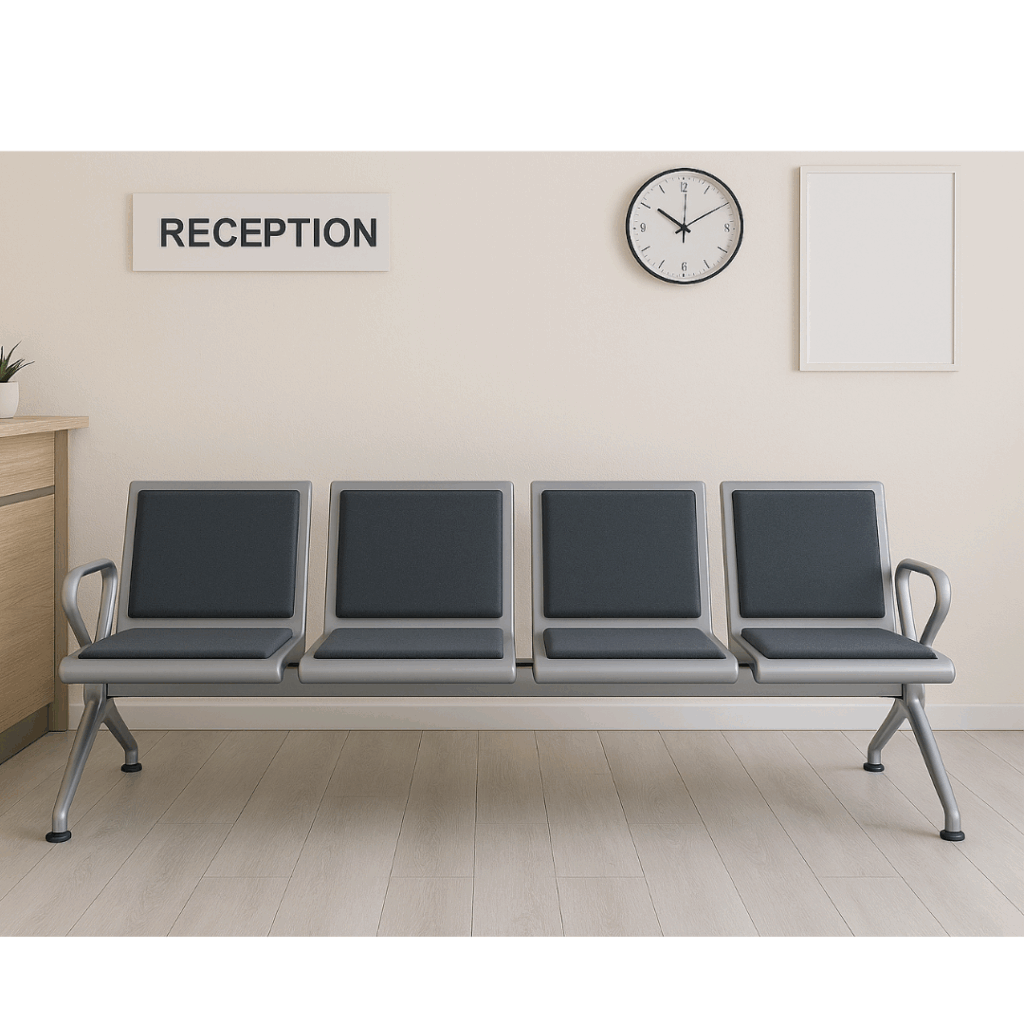 4-Seater Padded Reception Bench - Furniture Mall - Reception Bench