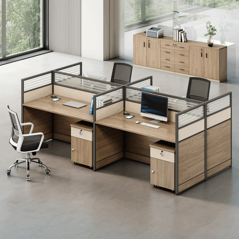 4-Way Modular Workstation Workspace - Furniture Mall - Office Desk