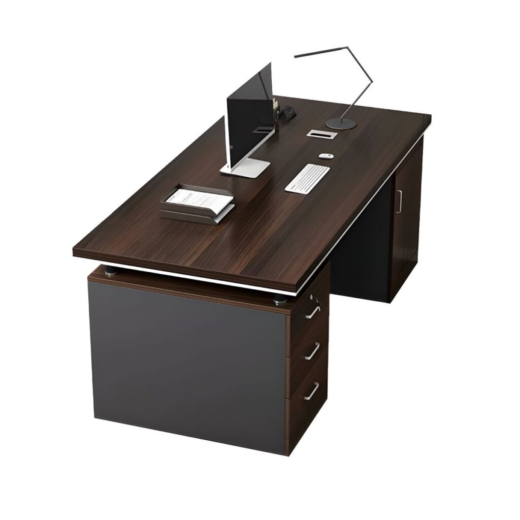 Office Computer Desk With Locking Drawer - Furniture Mall -Furniture shop