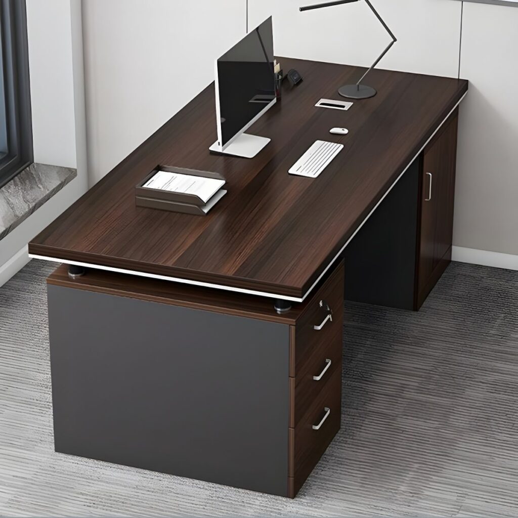 Office Computer Desk With Locking Drawer - Furniture Mall -Furniture shop