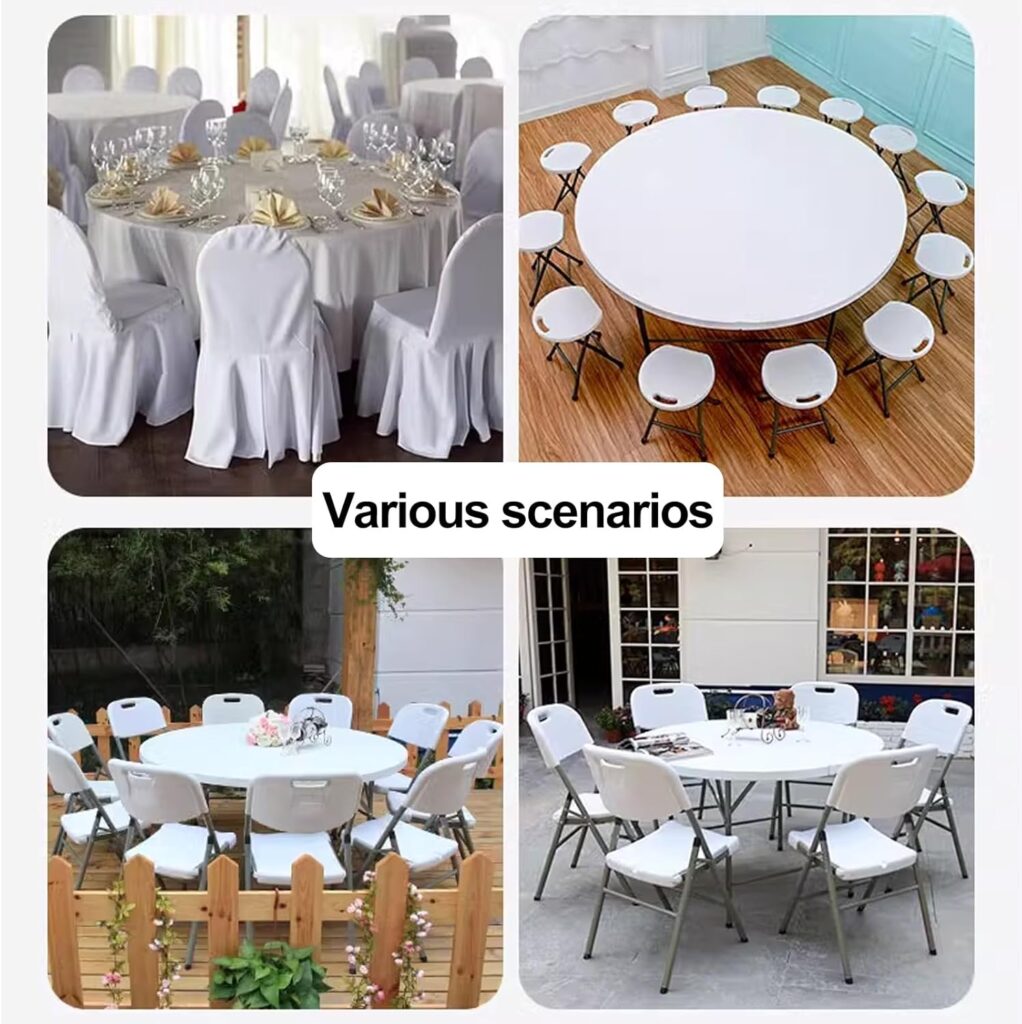 Portable 5-Foot Round Folding Table - Furniture Mall -Furniture shop in ...