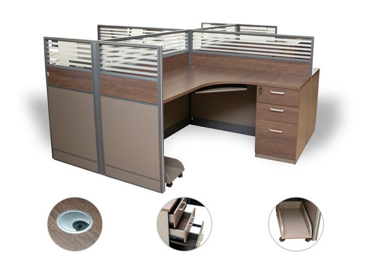 Four-Way Curved Office Workstation - Furniture Mall -Furniture shop in ...