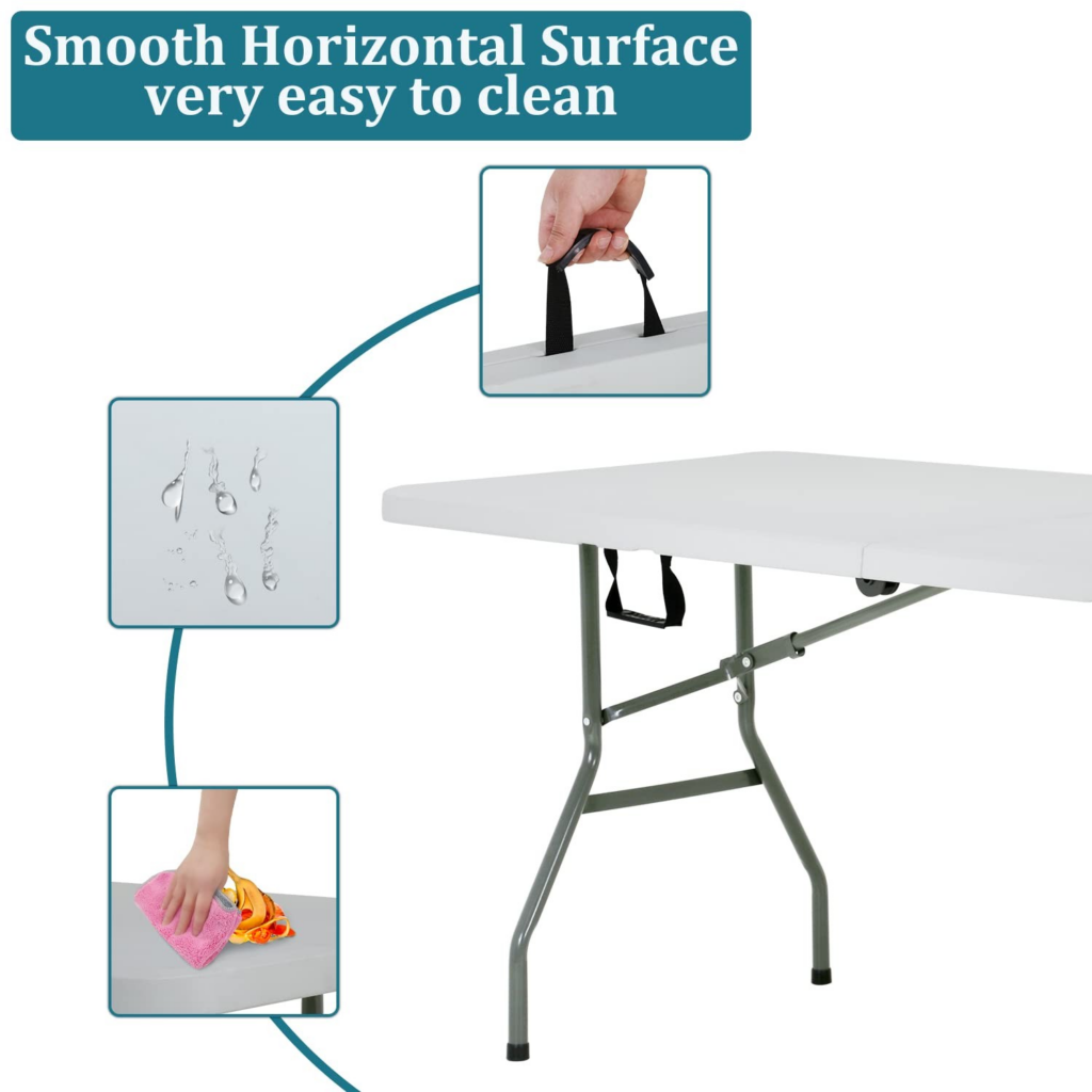 Foldable Adjustable Camping Outdoor Picnic Table - Furniture Mall ...