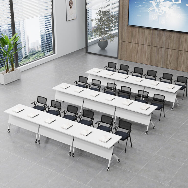 White Foldable/Portable Office Training Table - Furniture Mall ...
