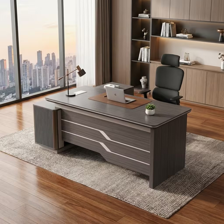 Modern L‑Shaped Executive Office Desk - Furniture Mall -Furniture shop ...