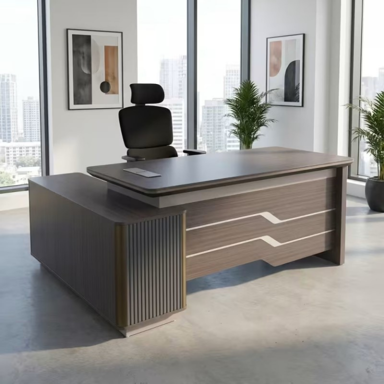 Modern L‑Shaped Executive Office Desk - Furniture Mall -Furniture shop ...