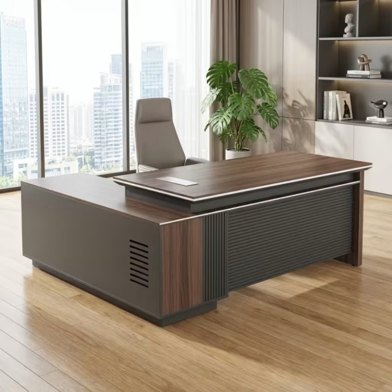 Modern L‑Shaped Executive Office Desk - Furniture Mall -Furniture shop ...