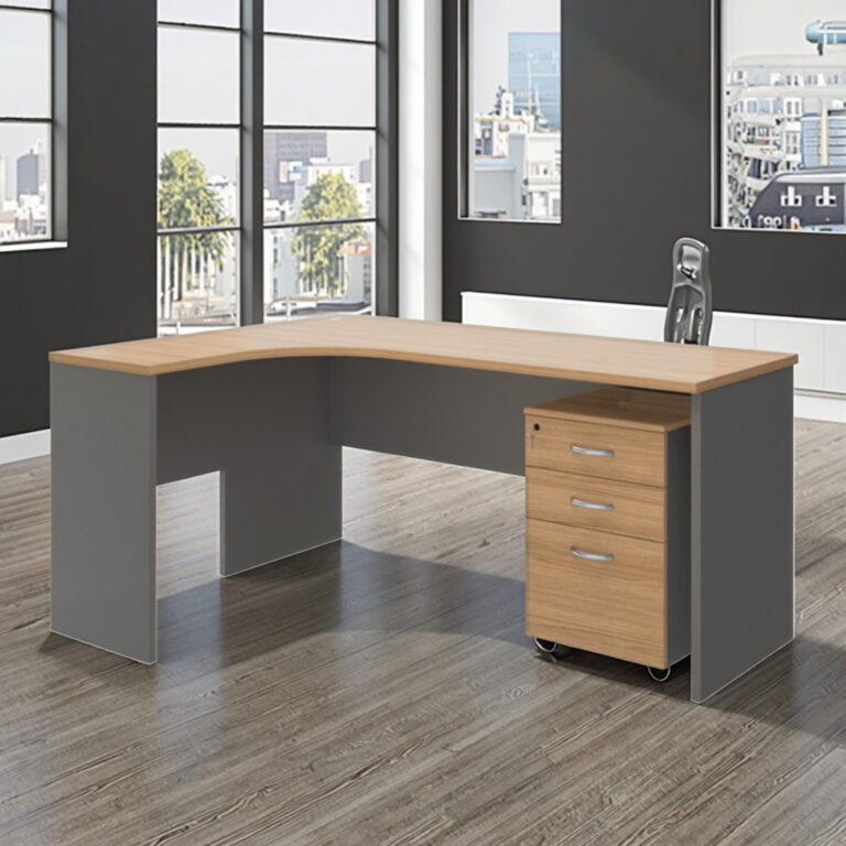 L-Shaped Wooden Computer Office Table - Furniture Mall -Furniture shop ...