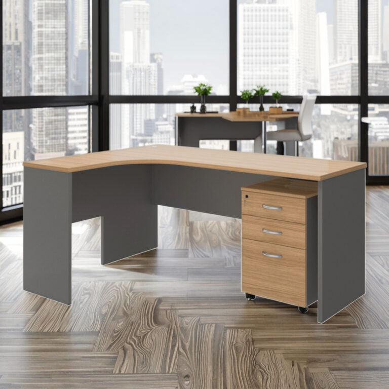 L-Shaped Wooden Computer Office Table - Furniture Mall -Furniture shop ...