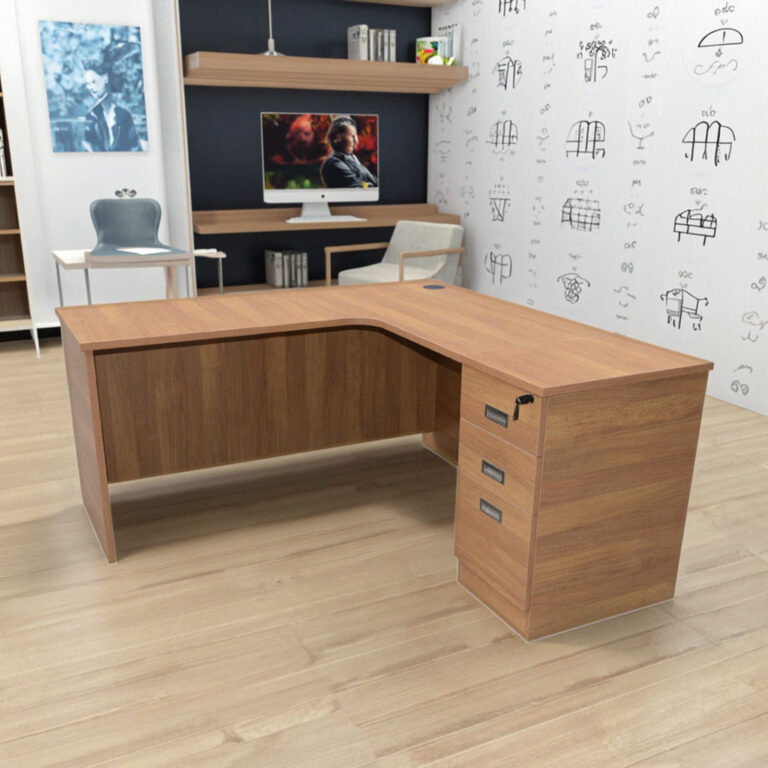 L-Shaped Wooden Computer Office Table - Furniture Mall -Furniture shop ...